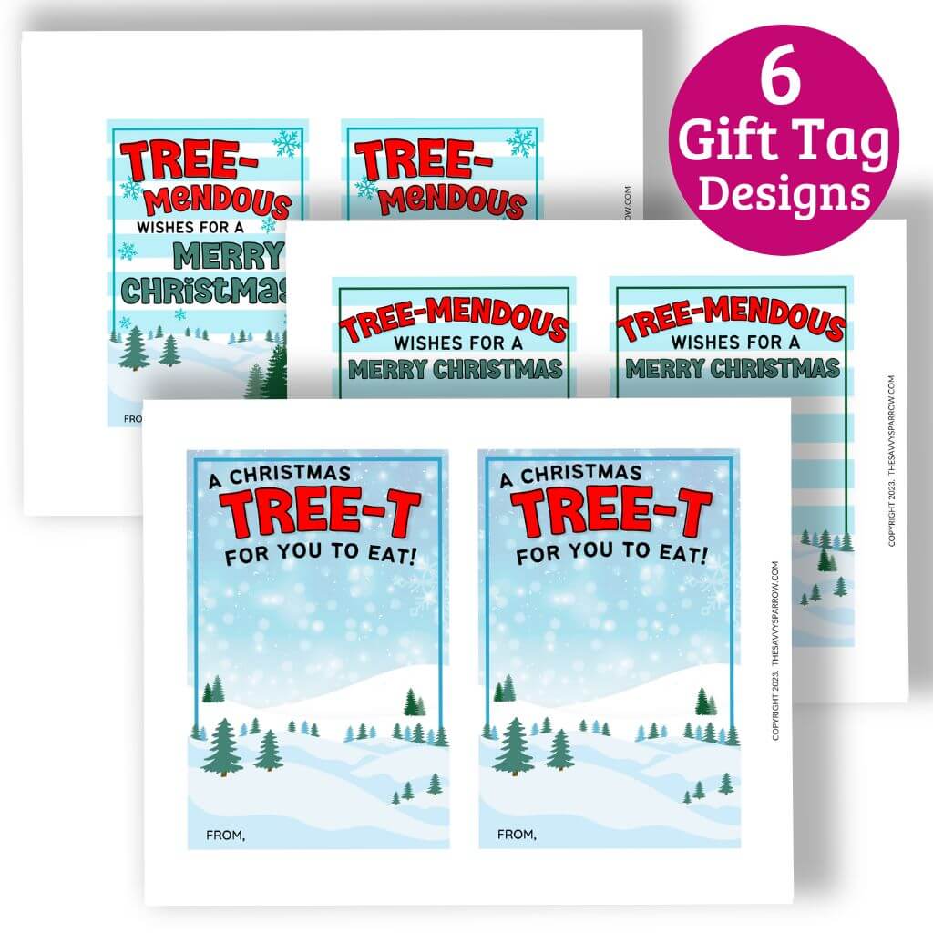 Printable Christmas Tree Cake Gift Tags - Great Party Favors! – The ...