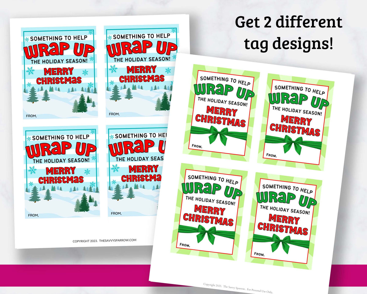 Printable "Wrap Up the Holidays" Gift Tags – The Savvy Sparrow