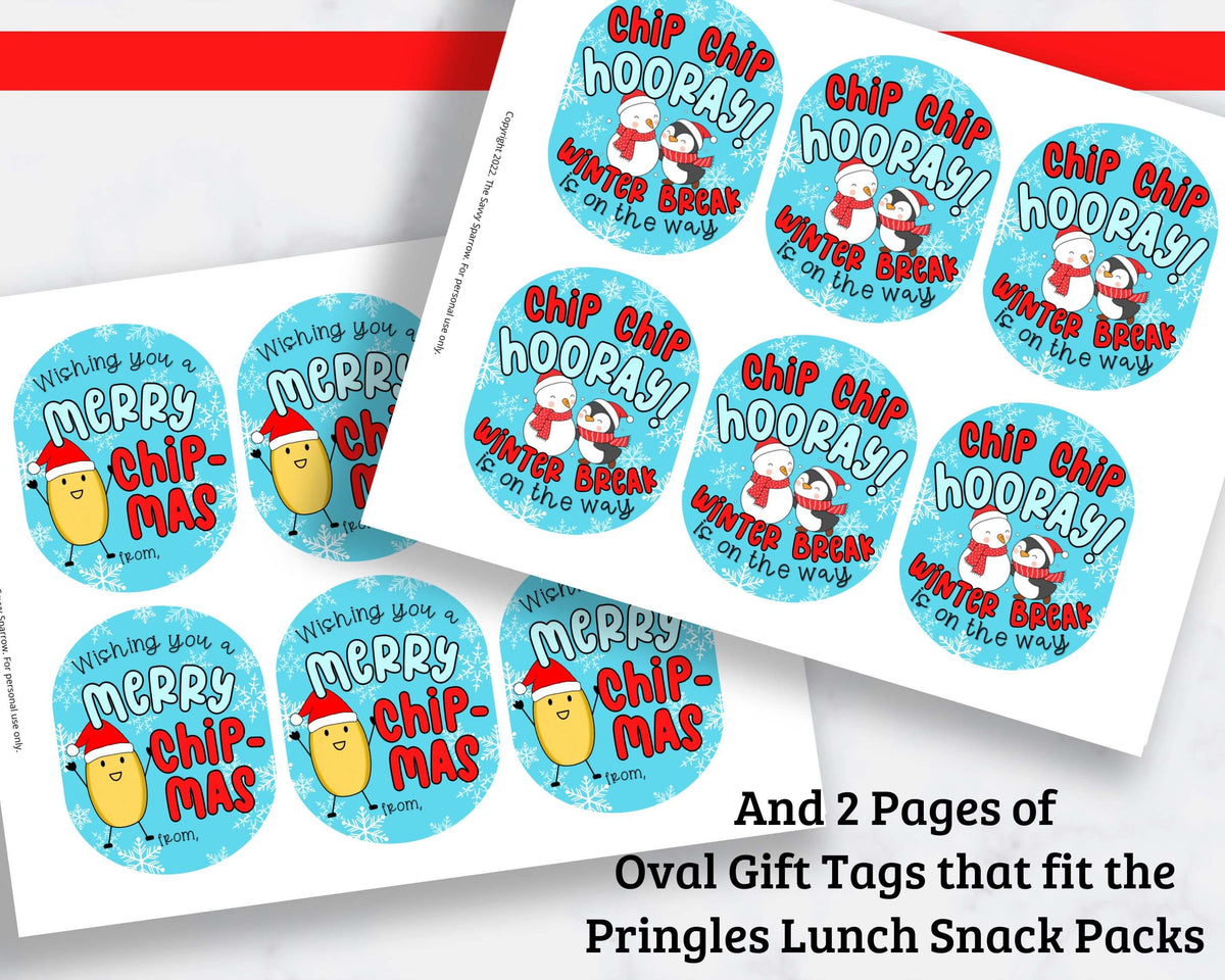 Printable Pringles Chips Christmas Gift Tags – The Savvy Sparrow