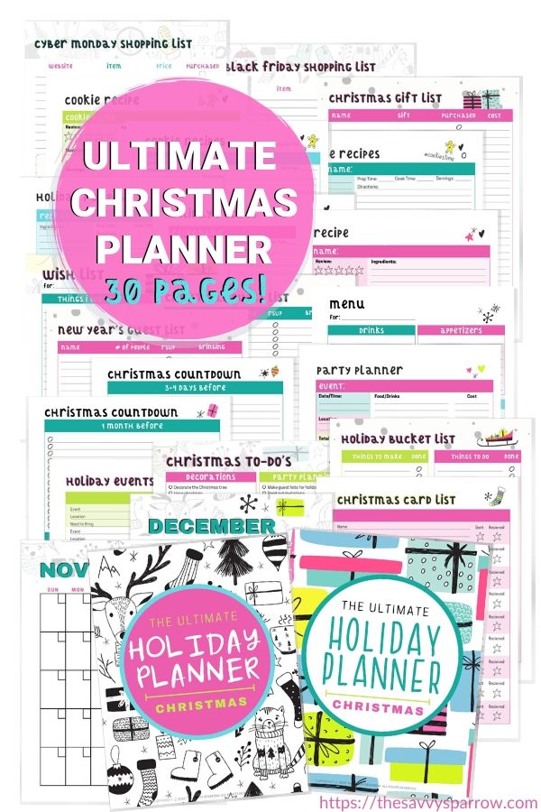 The ULTIMATE Christmas Planner - Printable Christmas Binder – The Savvy ...