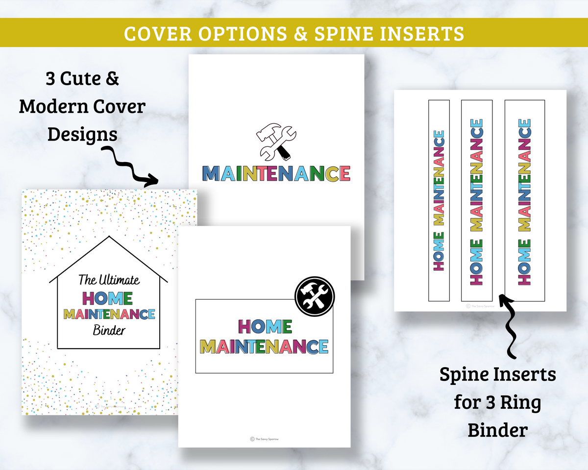 The ULTIMATE Home Maintenance Binder - 18 Page PDF – The Savvy Sparrow