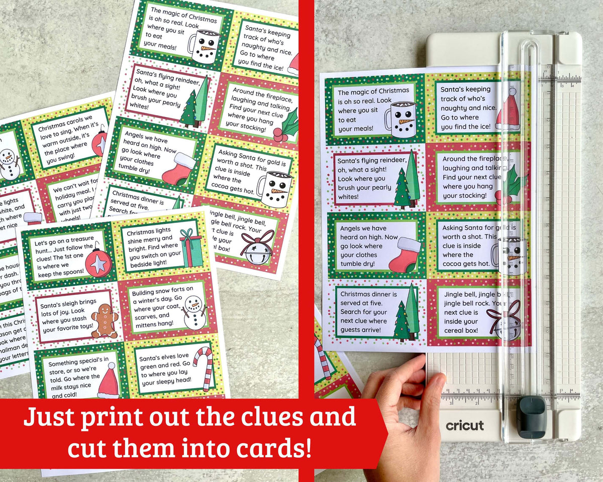 Printable Christmas Treasure Hunt Clues - 32 Rhyming Clues! – The Savvy ...