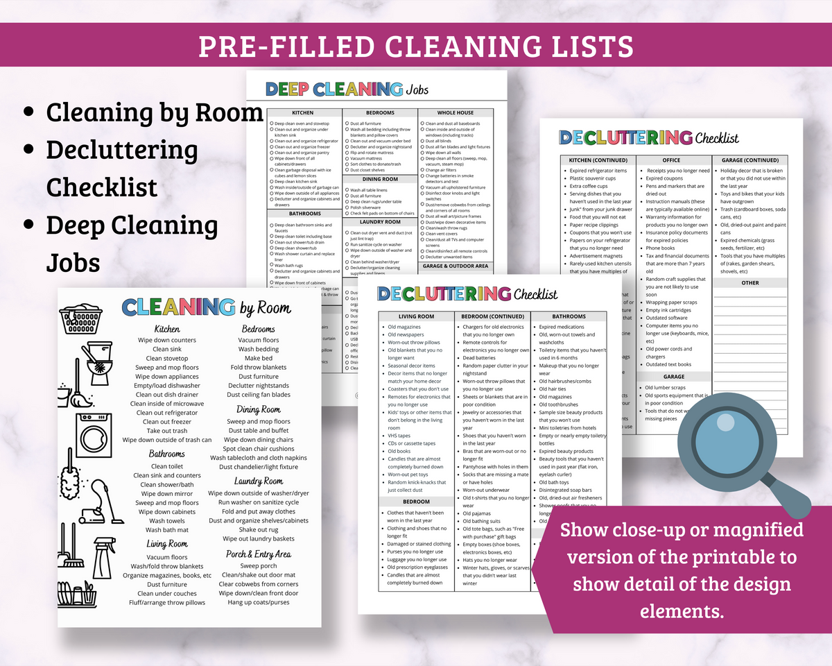 Cleaning Binder - 30 Page PDF – The Savvy Sparrow