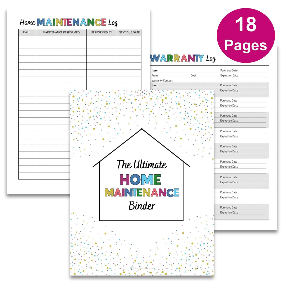 The ULTIMATE Home Maintenance Binder - 18 Page PDF – The Savvy Sparrow
